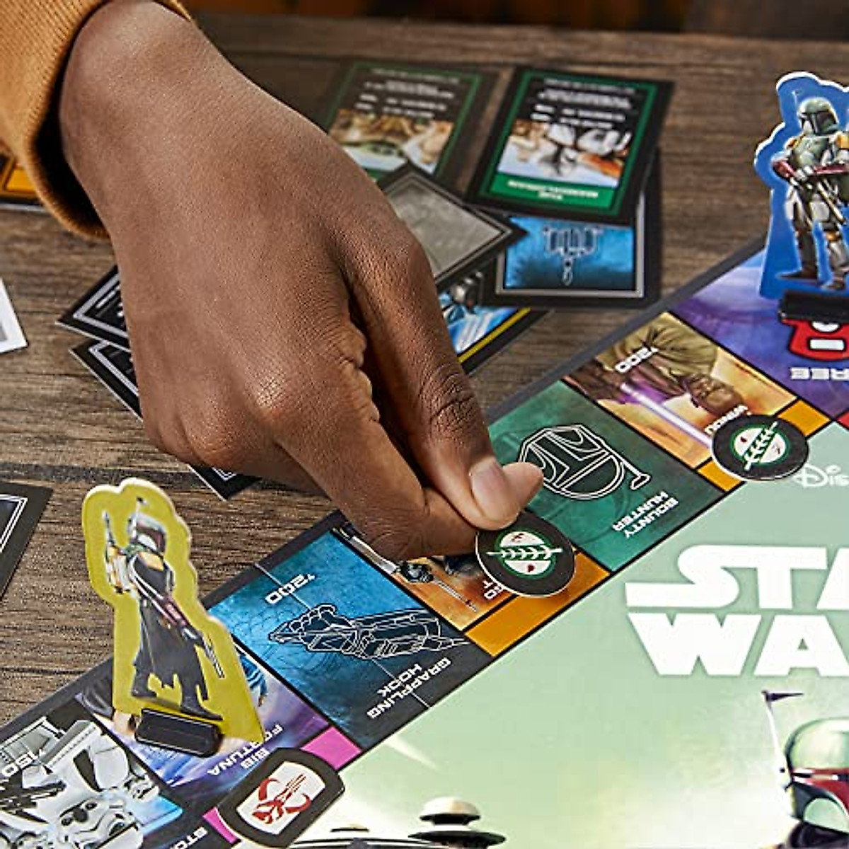 Hasbro Gaming Monopoly: Star Wars Boba Fett Edition Board Game for Kids Ages 8+, Inspired by The Star Wars Movies and The Mandalorian TV Series