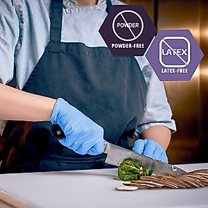 MED PRIDE NitriPride Nitrile-Vinyl Blend Exam Glove, Small 100 - Powder Free, Latex Free & Rubber Free - Single Use Non-Sterile Protective Gloves for Medical Use, Cooking, Cleaning & More