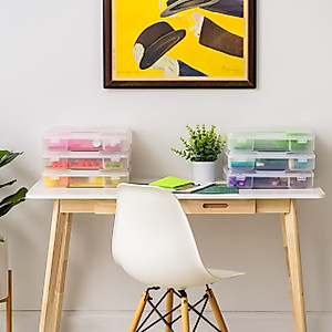 IRIS USA Iris Portable Scrapbook 12" x 12" Paper, 1 Pack, Case clear