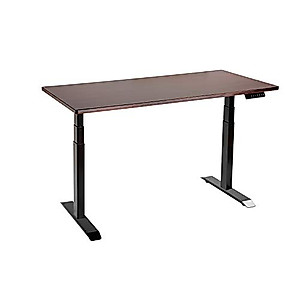 UNICOO - Electric Stand Up Desk Frame with Dual Motor, 3 Stage Up Lifting Legs, Rise UP Electric Adjustable Height and Width Standing Desk Frame with 4 Memory Keypad (Dual Motor Frame - Black)