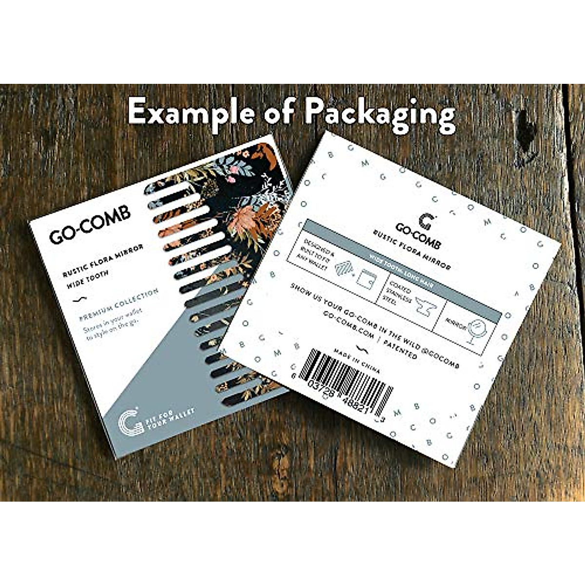 Go-Comb - Wallet Sized Hair & Travel Comb - Wide Tooth - Women's Plastic 3-Pack