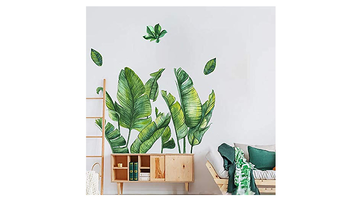 Green Banana Leaf Wall Decals - Easy Tropical Decor for Your Home