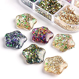 Cordless Nail Set for Nails 6 Grid/Set Nail Glitter Powder Glitter Nail Glitter Sugar Powder Irregular Particle Nail Styling Powder Set Nail Decoration Nail Trainer