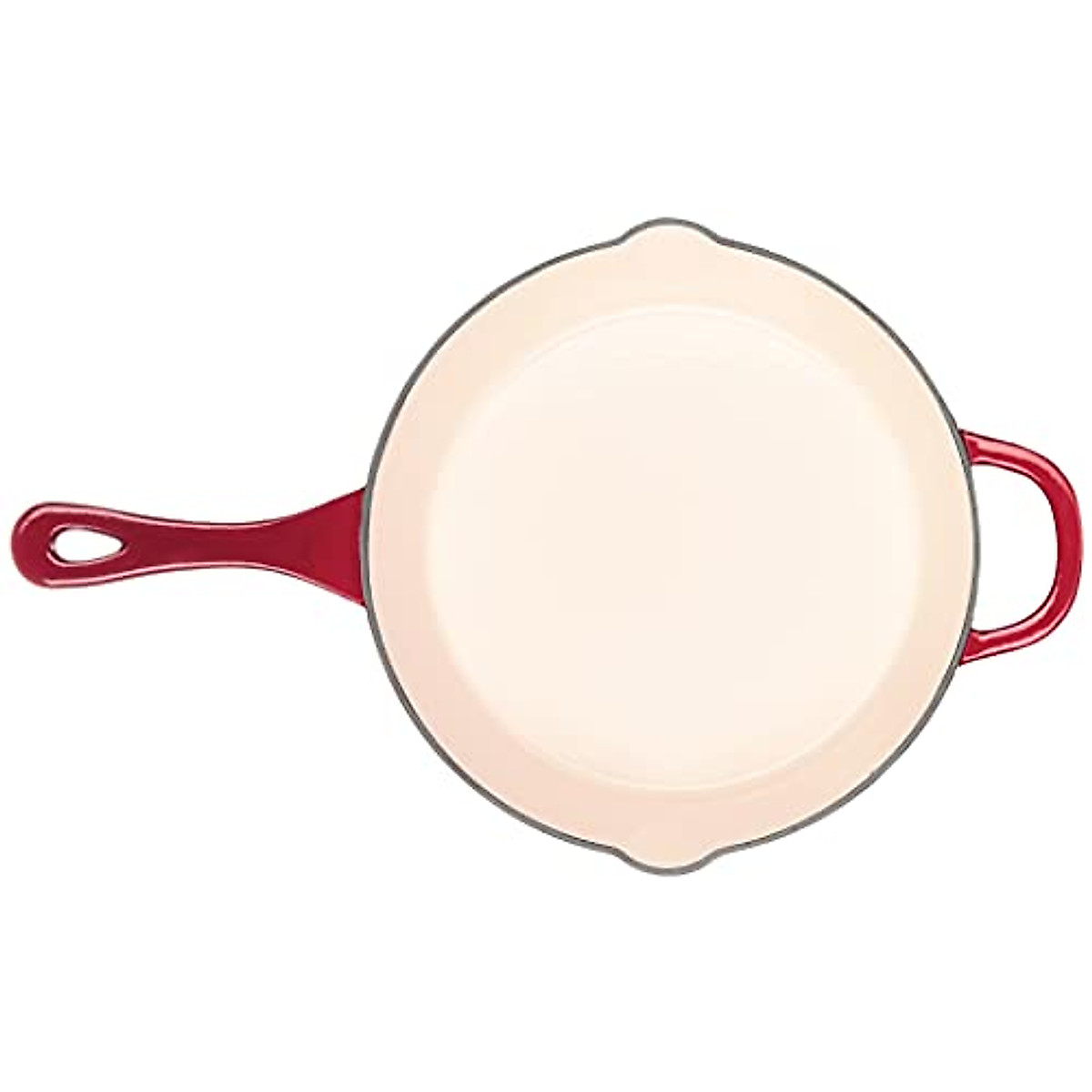 Crock Pot Artisan 10 Inch Enameled Cast Iron Round Skillet, Scarlet Red