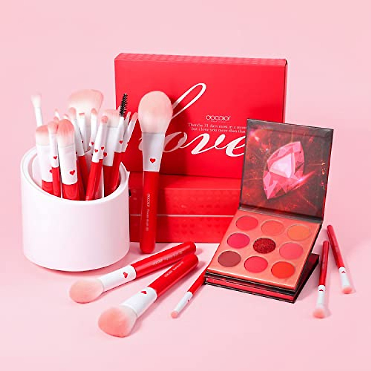 Docolor Professional Makeup Brushes Set 32Pcs Make up Brushes Premium Kabuki Foundation Blending Face Powder Blush Contour Eye Shadows Eyebrow Eyeliner Make Up Brush Gift Kit