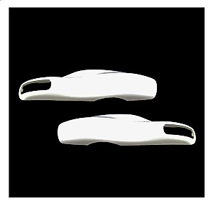 Xotic Tech White Smart Remote Key Fob Protector Cover Shell Case Holder Compatible with Porsche Boxster Cayenne Panamera Cayman Macan Carrera 911 991 918 Spyder(Fits 3 Button)