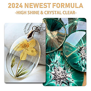 Puduo Epoxy Resin Kit 72OZ，Newly Formulated Crystal Clear Epoxy Resin，Strong, Bubble-Free, Anti-Yellowing Art Resin That，Suitable for Casting, DIY, Resin Art, Molds, Jewelry, Easy to Mix 1:1 Ratio