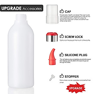 Condiment Squeeze Bottle Sauce Squeeze Squirt Bottle for Kitchen Plastic Syrup Container Food Dispenser for Oil Ketchup Griddle Hot Sauce