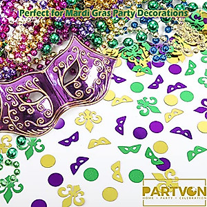 Mardi Gras Party Decoration Confetti | Masquerade Fleur De Lis Party Supplies Centerpiece | Mardi Gras Birthday New Orleans Carnival Theme Party Sequins Table Decor Party Sprinkles Decorations