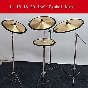 OriGlam 4pcs Drum Cymbal Mute, Practice Silencer Dampener, Cymbal Mute Circle Ring Drum Set, Practice Silencers (14,16,18,20 Inch)