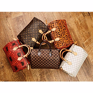 AlgorithmBags Purse Organizer Insert | designed for Louis Vuitton LV Speedy 30 35 40 25 | Luxury Liner Shaper Divider (35, Brown)