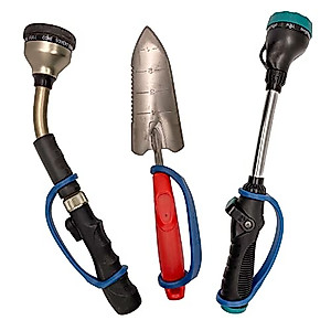 EazyHold Navy Silicone Universal Cuff, Large to X-Large Hands, Fits Adaptive Eating and Weighted Utensils, Foam Tubing, Thick Easy Grip Handles, Grooming, Daily Living Aid 2-Pack 8"