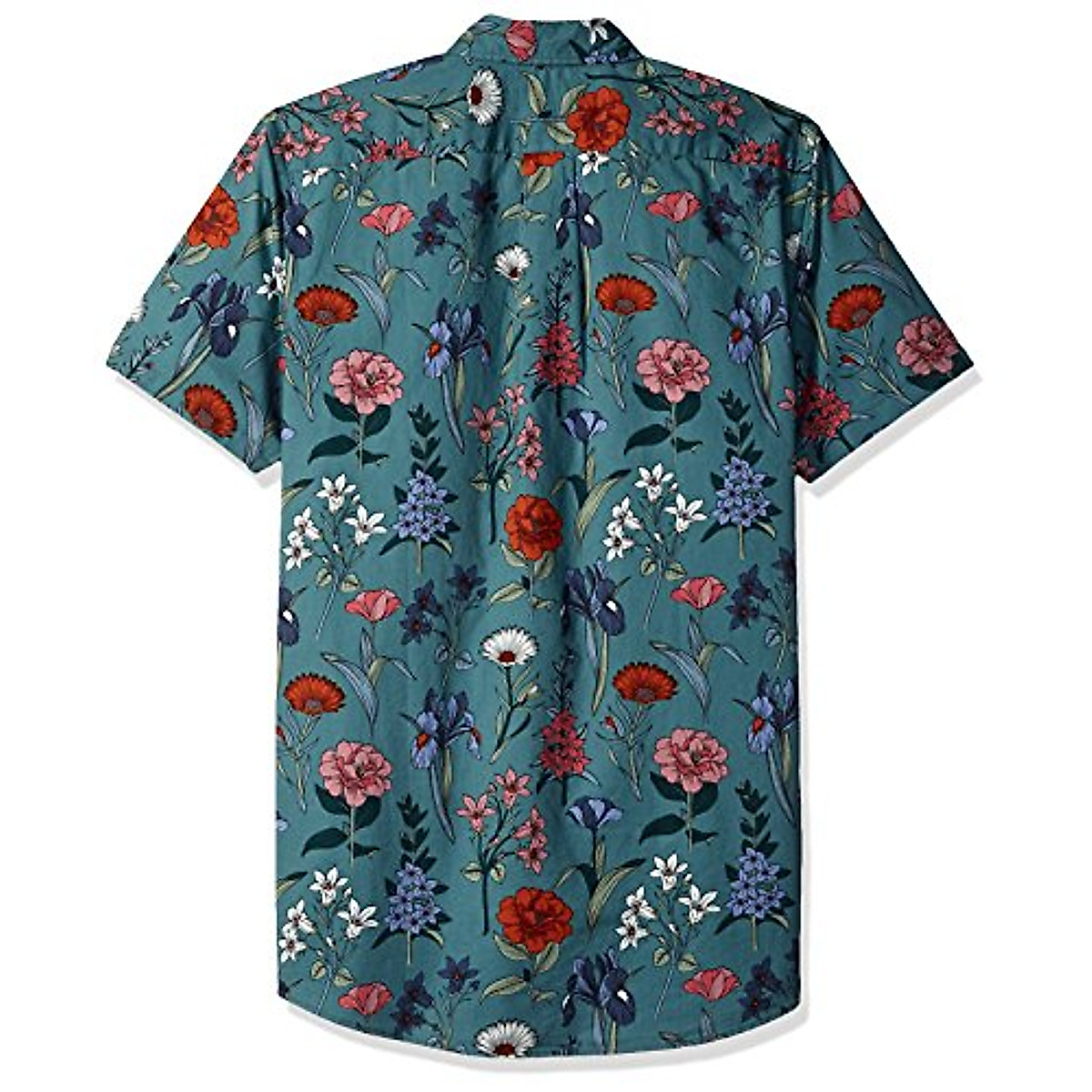 Goodthreads Men's Slim-Fit Short-Sleeve Printed Poplin Shirt, Wallpaper Floral, XX-Large