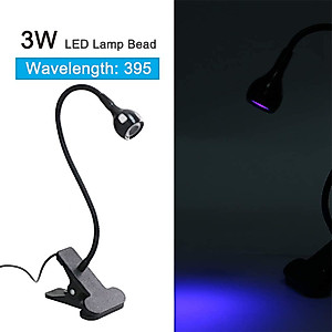 LED Desk Lamp Clip On Light,360°Flexible Gooseneck and Clamp Reading Light,Portable USB Powered Task Light with Clamp ,Night Light Clip on for Desk, Bed Headboard and Computers Black