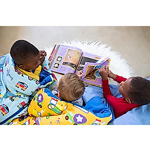 Wildkin Kids Sleeping Bags for Boys & Girls, Measures 57 x 30 x 1.5 Inches, Cotton Blend Material Sleeping Bag for Kids, Ideal for Parties, Camping & Overnight Travel(Trains Planes & Trucks)