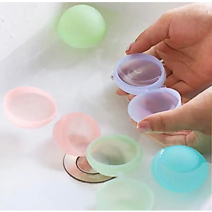 12-Pack Multicolor KODA Reusable Water Balloons: Refillable Summer Water Toys Quick Fill Self-Sealing Soft Silicone Ballons for Water Fights & Bunch of Balloon Water Games Outside for Kids Ages 3-12!