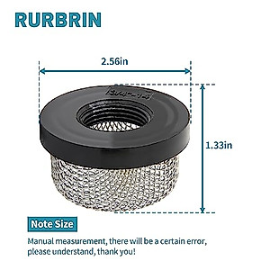 RURBRIN Aerator Screen Strainer Mesh Stainless Steel 3/4"- 14 Compatible with Livewell & Baitwell Pump, MA-023 Screw on Industrial Plumbing Inline Strainer-2PCS