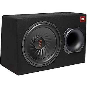 JBL SUBBP12AM - 450 Watts (150W RMS) 12” Amplified 12 in. Ported Subwoofer with Sub Level Control and Distortion Free Bass with Gravity Magnet Phone Holder Bundle