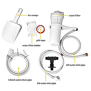 VEVOR 110V Commercial Ice Maker 400LBS/24H, 350LBS Large Storage Bin, ETL Approved, Clear Cube, Advanced LCD Panel, SECOP Compressor, Air Cooled, Quiet Operation, Include Scoop & Premium Water Filter