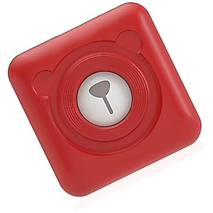 ZJchao Thermal Printer Thermal Printer 2-Inch, 304DPI Resolution Compatible with Smart Phone for Photo, Label, Receipt Paper Printing (Red)