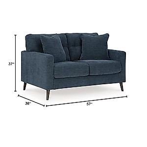 Signature Design by Ashley Bixler Loveseat, 57" W x 38" D x 37" H, Blue