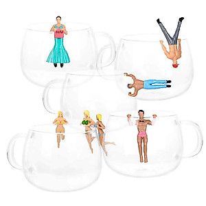 8Pcs Glass Markers, Wine Markers Wine Glass Figure Charms Anime Figurines Wine Bottle Marker Cup Hanging Ornament Identify Label for Drink Marker Bachelorette Party Favors