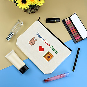 Book Lover Gifts Makeup Bag Reading Book Club Cosmetic Bag Bookworm Gift Librarian Gift Bibliophile Gifts for Women Bookish Gift Christmas Birthday Gift for Reader Writers Reading Lover Travel Bag