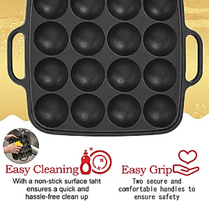Japanese Grill Pan Takoyaki & Pancake Cooking Plate Nonstick [ Made in Korea ] 16 holes