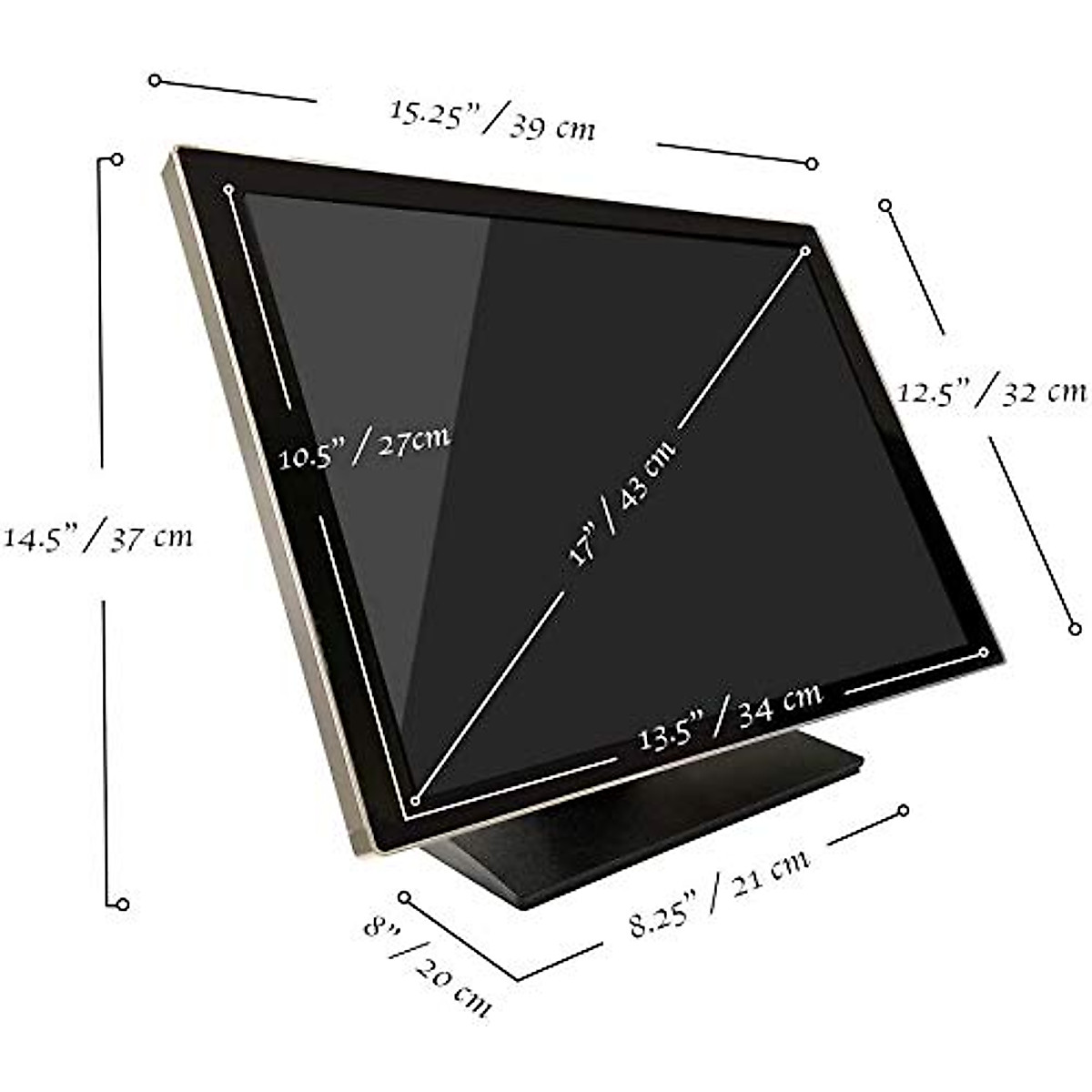 ANGEL POS 17 Inch Pro Series LED Multi-Touch VGA & HDMI Touch Screen Monitor
