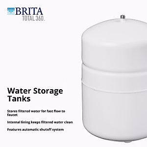 Brita Total 360 BRDROS Undersink Reverse Osmosis Water Filtration System with Brushed Nickel Faucet, Blue