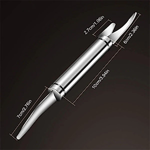 2023 New 5 in 1 Multifunctional Shrimp Line Fish Maw Knife with Cleaning Cloth, 304 Stainless Steel Shrimp Peeler, Fish Scale Remover, Kitchen Fish and Shrimp, Duck Intestine Cleaner (1PCS)