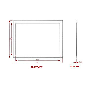 Large Double Rectangular Beveled Wall Mirror | Silver Backed Rectangle Mirrored Glass| Vanity, Bedroom, or Bathroom Hangs Horizontal & Vertical Frameless (40" W x 30" H)