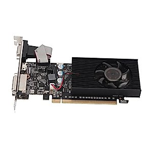 GT610 2GB DDR3 Graphics Card, 64bit 1000MHZ Low Graphics Card, 2K Video Card Computer Graphics Card with HDML/VGA/DVI, PLUA and Play