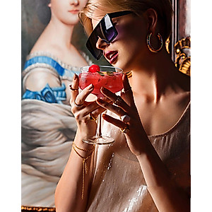 JBHO Martini Glasses and Champagne Flutes, Crystal Coupe Glasses Set of 4, Cocktail Glasses, Hand-Blown Champagne Coupe Glasses for Espresso Martini, Manhattan as Bar Glassware or Housewarming Gift