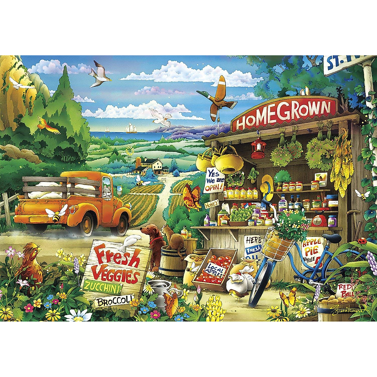 Buffalo Games - Days to Remember - Country Road - 500 Piece Jigsaw Puzzle Multicolor, 21.25"L X 15"W