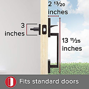 Kwikset 98150-011 San Clemente Front Door Handle with Interior Halifax Lever Featuring Microban Antimicrobial Product Protection, Matte Black