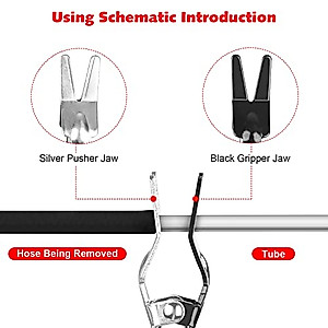 JMMRRR Separator Pliers Pipe Repairing Tool, Automobile Hose Remover Separator Pliers, Auto Fuel and Vacuum Line Tube Hose Remover for Fuel Hoses, Radiator Hoses, Gas Lines