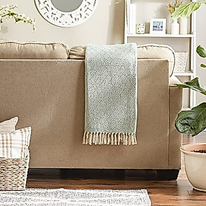 DII Diamond Throw Collection Cotton Woven, 50x60, Jadeite