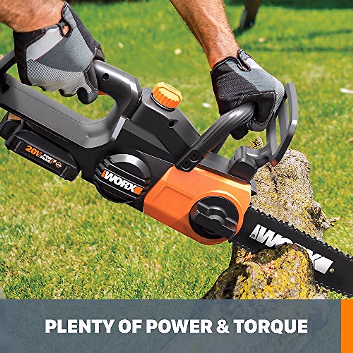 WORX WG322 20V Power Share 10" Cordless Chainsaw with Auto-Tension