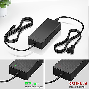 SoulBay 42V Electric Scooter Charger for Hover-1 Gotrax Scooters 36V Lithium Battery Bike E-Bike, AC 100-240V to DC 42V 2A Battery Charger Replacement, 1 Prong 5.5mm Round Tip