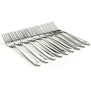WARMBUY Set of 8 Stainless Steel Dinner Forks Heavy Duty Flatware Forks Set