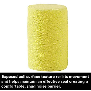 3M Ear Plugs, 200 Pairs/Box, E-A-R Classic 310-1001, Uncorded, Disposable, Foam, NRR 29, For Drilling, Grinding, Machining, Sawing, Sanding, Welding, 1 Pair/Pillow Pack