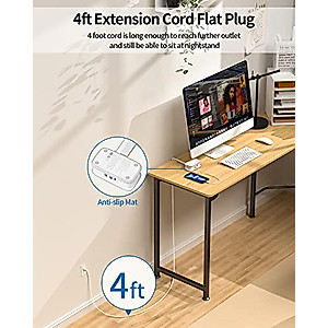Travel Power Strip with USB C, NTONPOWER 4 Outlets 3 USB(1 USB-C), 4ft Flat Plug Extension Cord with USB C Ports, Portable Power Strip Flat Plug, Compact for Travel Hotel Cruise Essentials, White