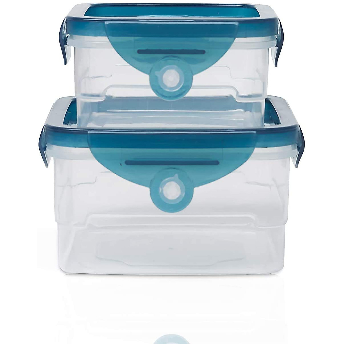 Handy Gourmet Flexi-Top Reusable Containers, BPA Free - Square, Set of 2