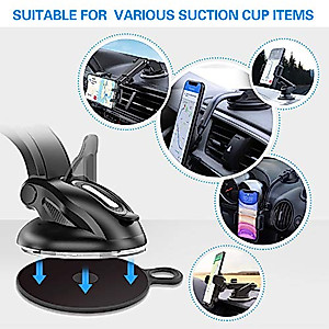 volport Dashboard Pad Mounting Disk for Suction Cup Phone Mount, 2.95in/75mm Sticky Adhesive Disc for Car Dash Cam GPS Holders with 3M Extra Strong Double-Sided Circle Adhesion Replacement Stickers