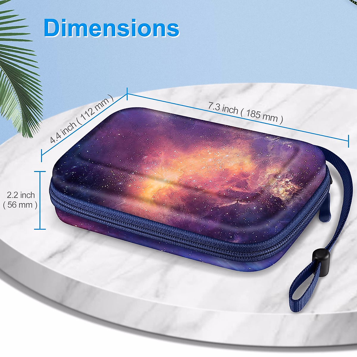 Fintie Carrying Case for Nintendo New 3DS XL LL / 2DS XL, Protective Hard Shell Portable Travel Cover Pouch with Game Card Slots & Inner Pocket, Galaxy