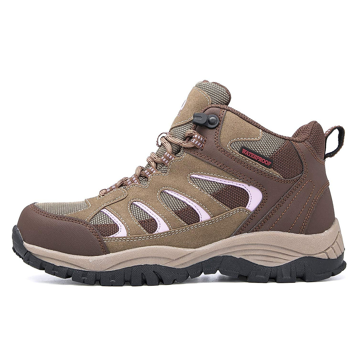 Brown Oak Womens Waterproof Outdoor Shoes Casual Trekking Work Hiking Boots (Brown, 8)
