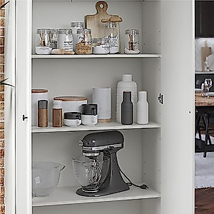 SystemBuild Evolution Kendall Fluted 36" Wide 2 Door Storage Cabinet, White