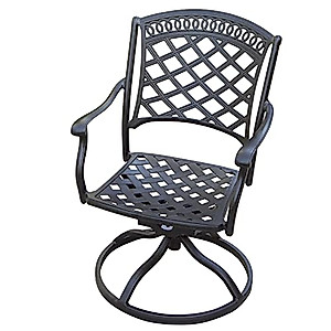 Darlee Sedona 3 Piece Cast Aluminum Patio Bistro Set with Swivel Rockers - Antique Bronze