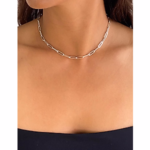 Waitsoul 925 Sterling Silver Paperclip Lobster Clasp Chain 3mm Necklace for Women Men Diamond Cut Silver Necklace Chain 16-30 Inches(18)